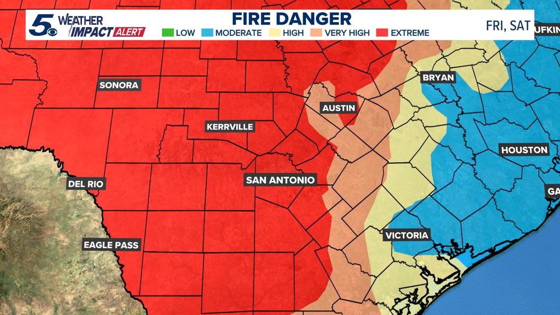 Cold front brings fire risk to South Central Texas | kens5.com