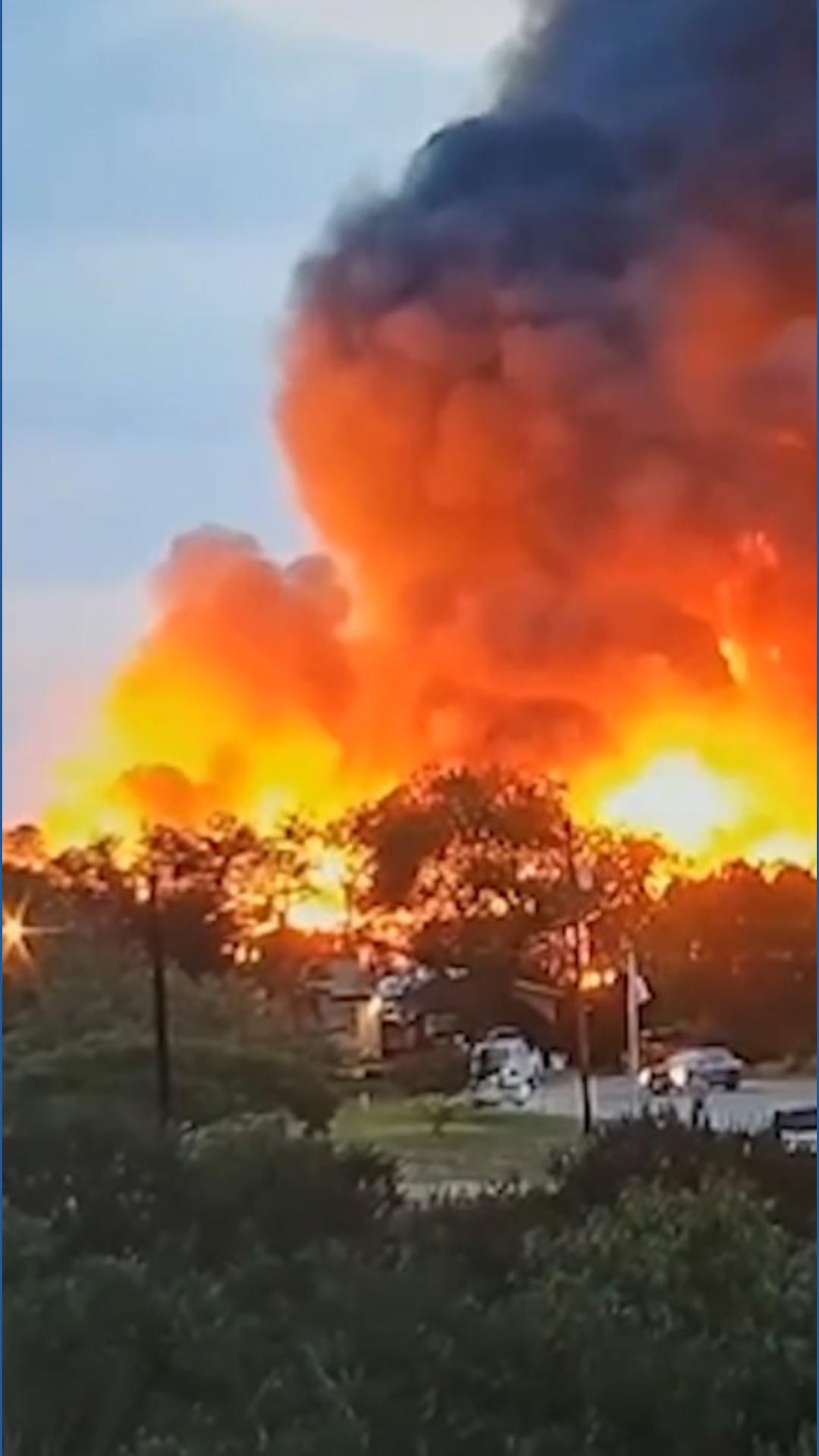 New video shows massive flames at wood products plant in South Texas ...