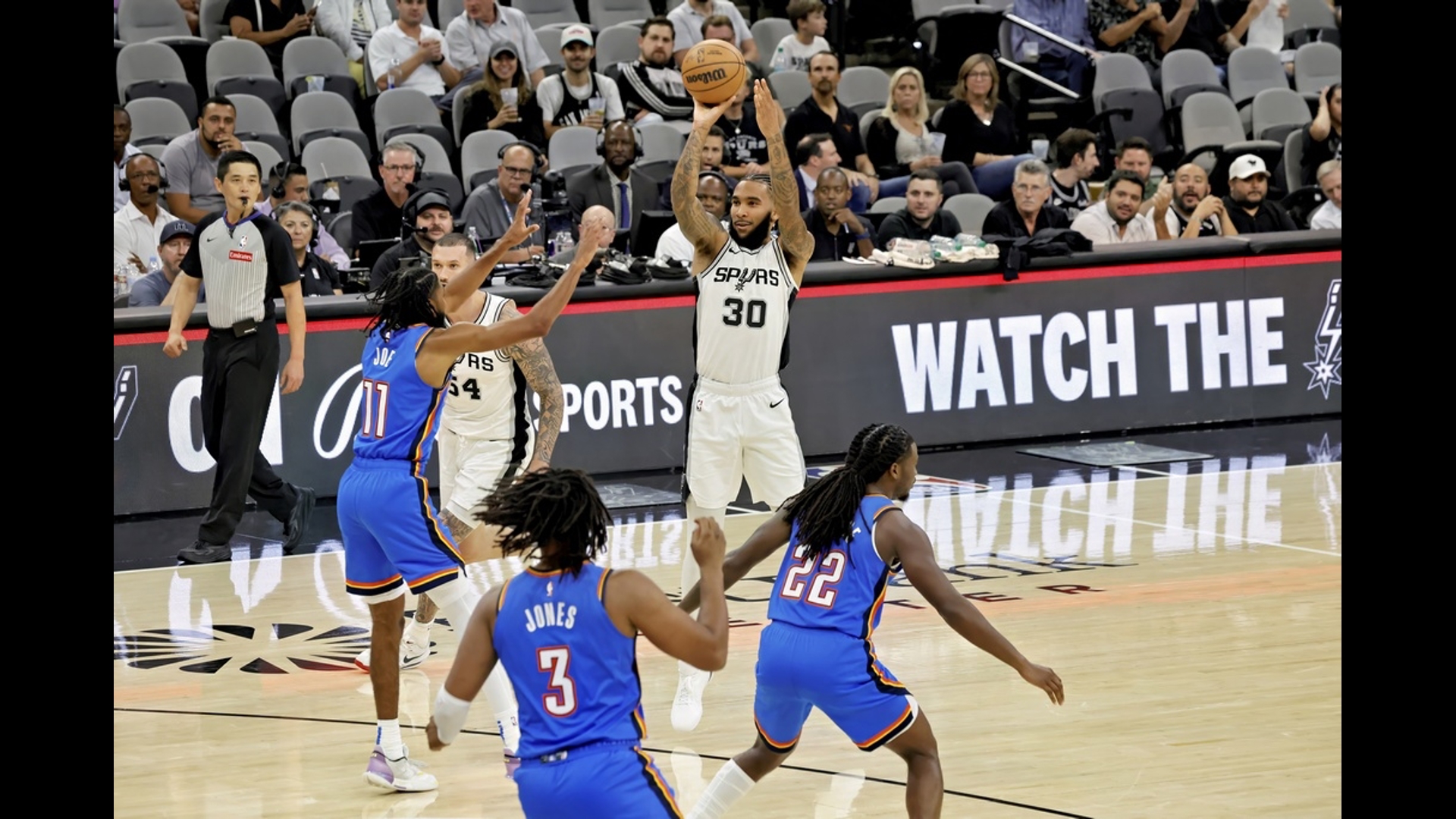 Spurs lose first preseason game to OKC in San Antonio | kens5.com