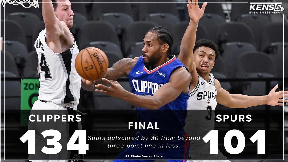 FINAL: Spurs lose to Clippers 134-101 in first of two games | kens5.com
