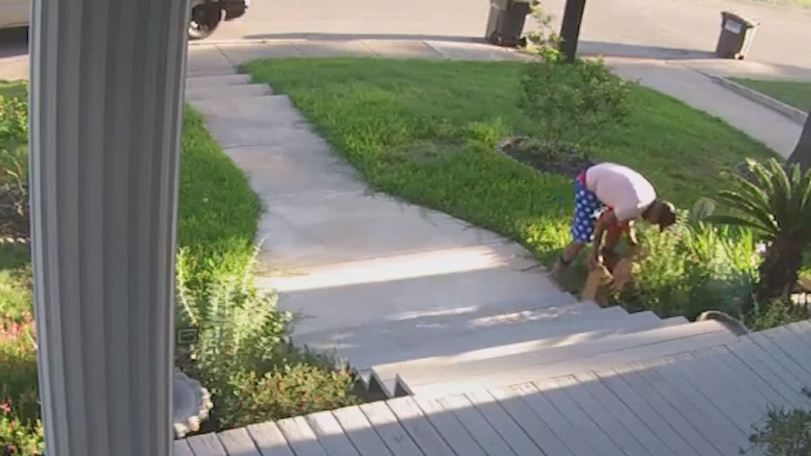 Two people caught on camera stealing yard art | kens5.com