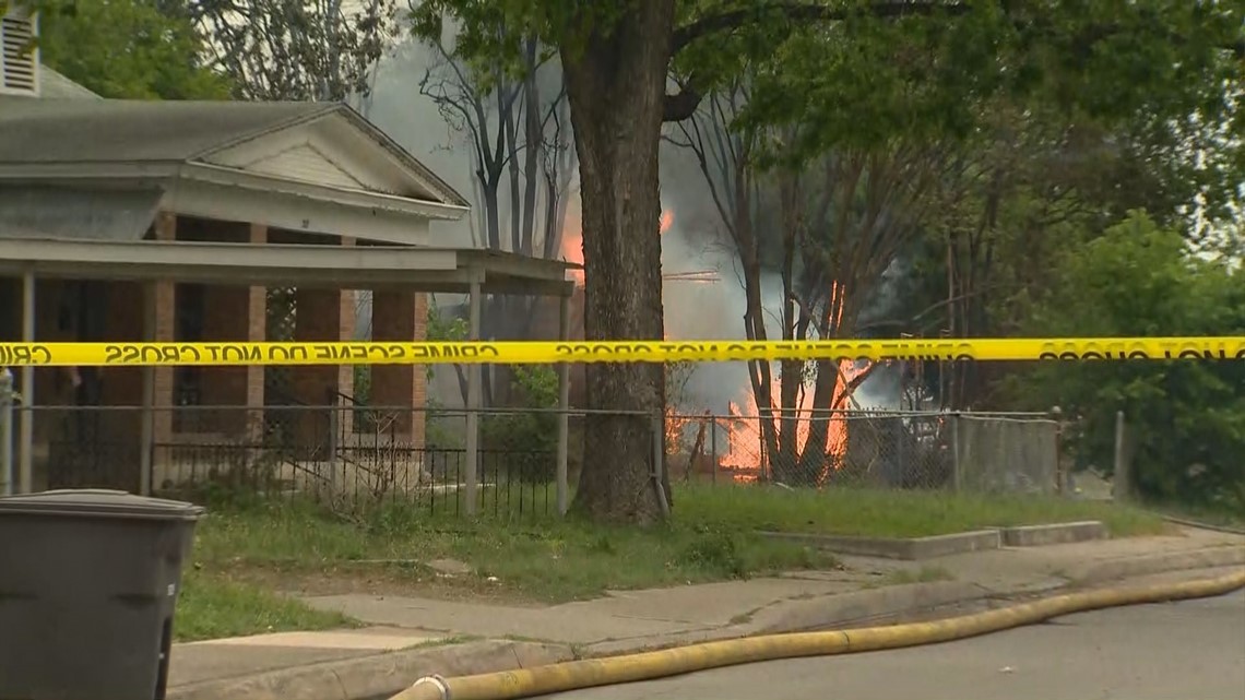 Two dead after suspect opens fire in neighborhood, sets fire to house ...
