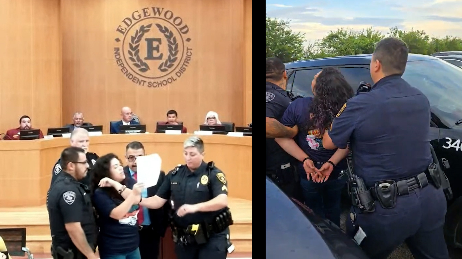 Board trustee says Edgewood ISD broke policy arresting mother at board ...
