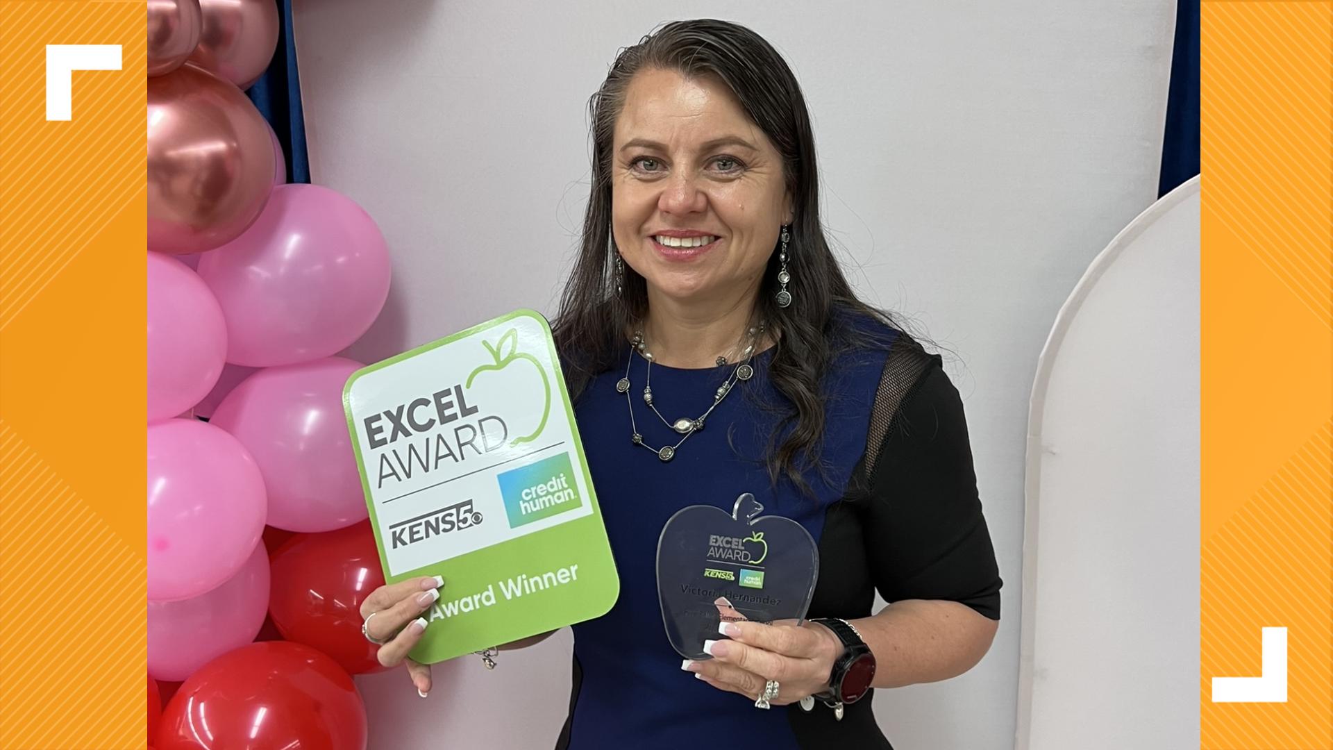 Victoria Hernandez wins KENS 5 EXCEL Award for South San Antonio ISD ...