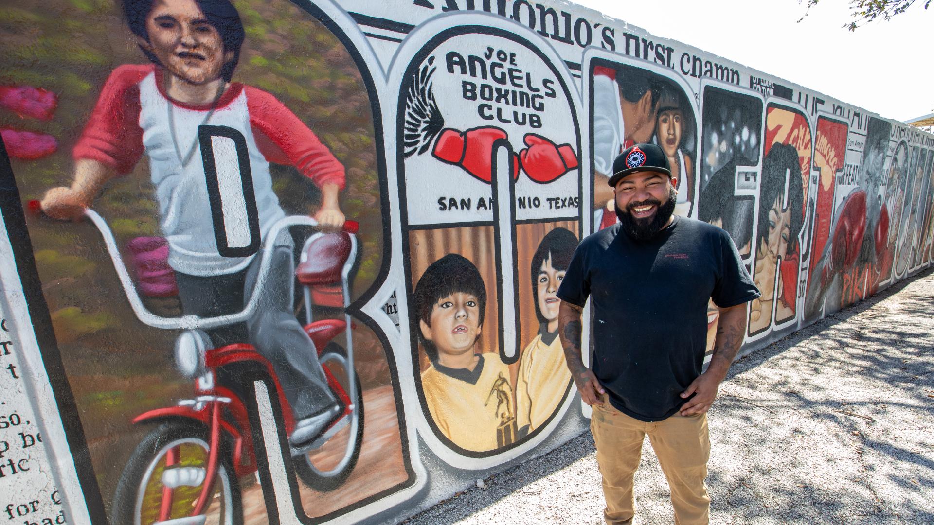 San Antonio artist unveils mural honoring west-side boxer Robert 'Pikin ...