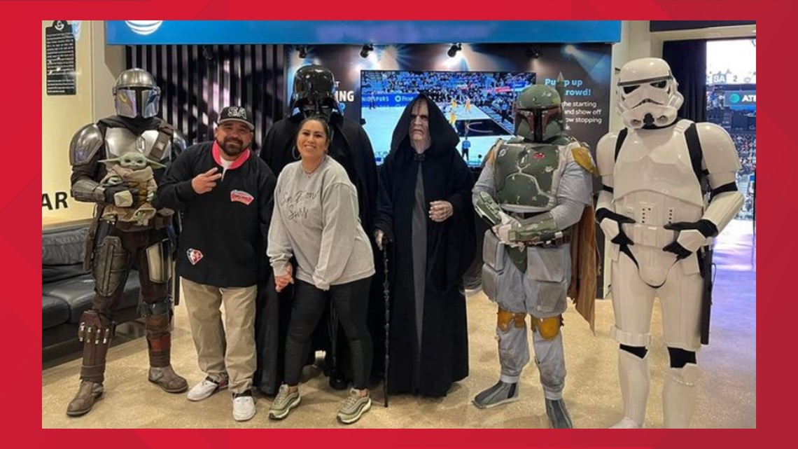 Spurs fans show up to the AT&T Center in their finest Star Wars | kens5.com
