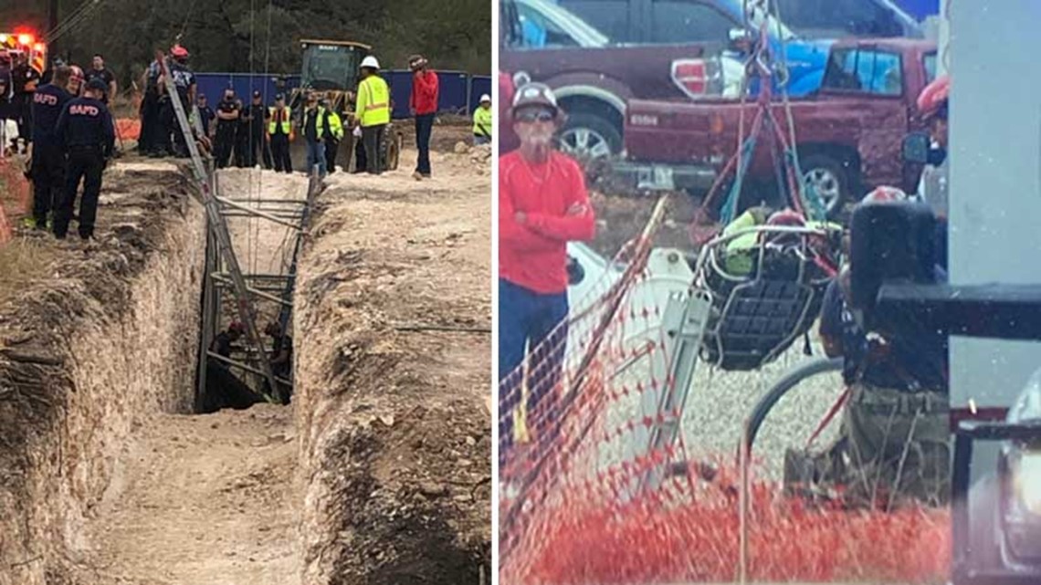 Construction worker falls into 20-foot hole in San Antonio, Texas ...