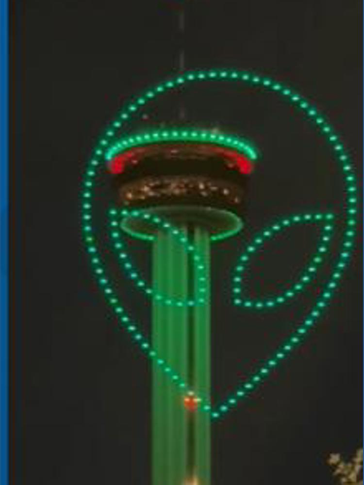 Close encounters of the Wemby kind: Drone show lights up San Antonio ...