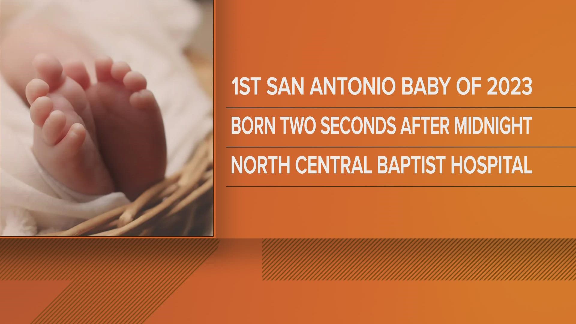 First baby of New Year born 2 seconds after midnight | kens5.com