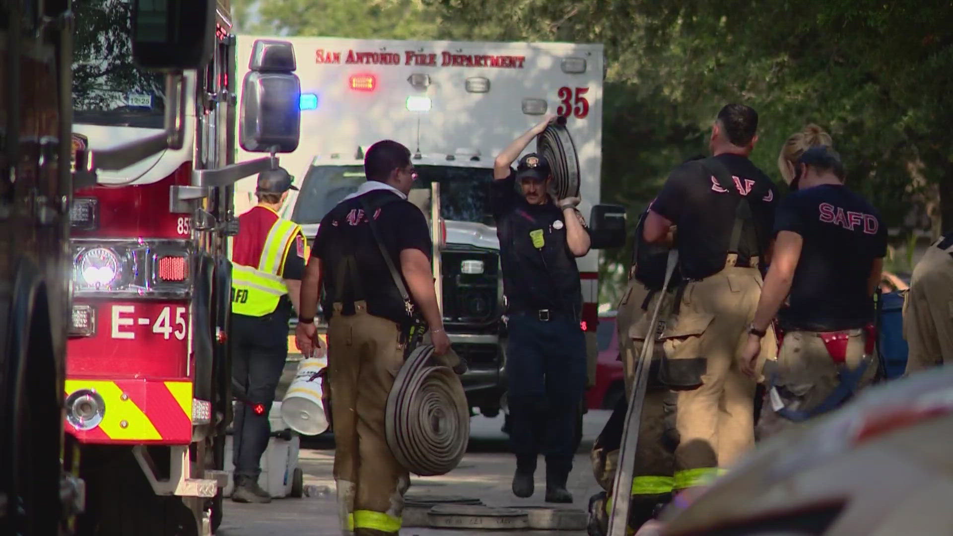 SAFD fighting 'very active' fire after 'explosion' in garage ...