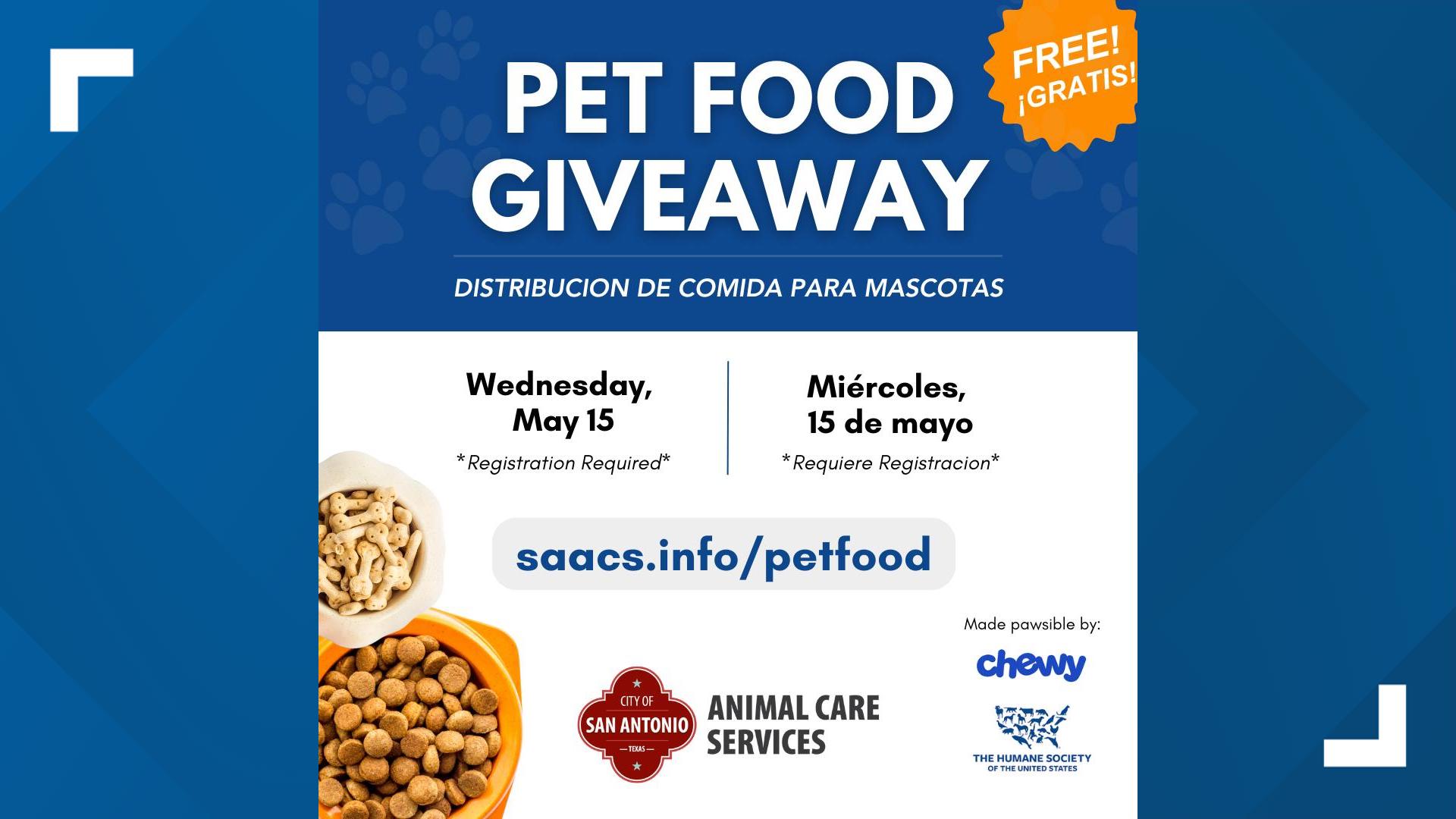 Free pet food distribution event being held on Wednesday, May 15 ...