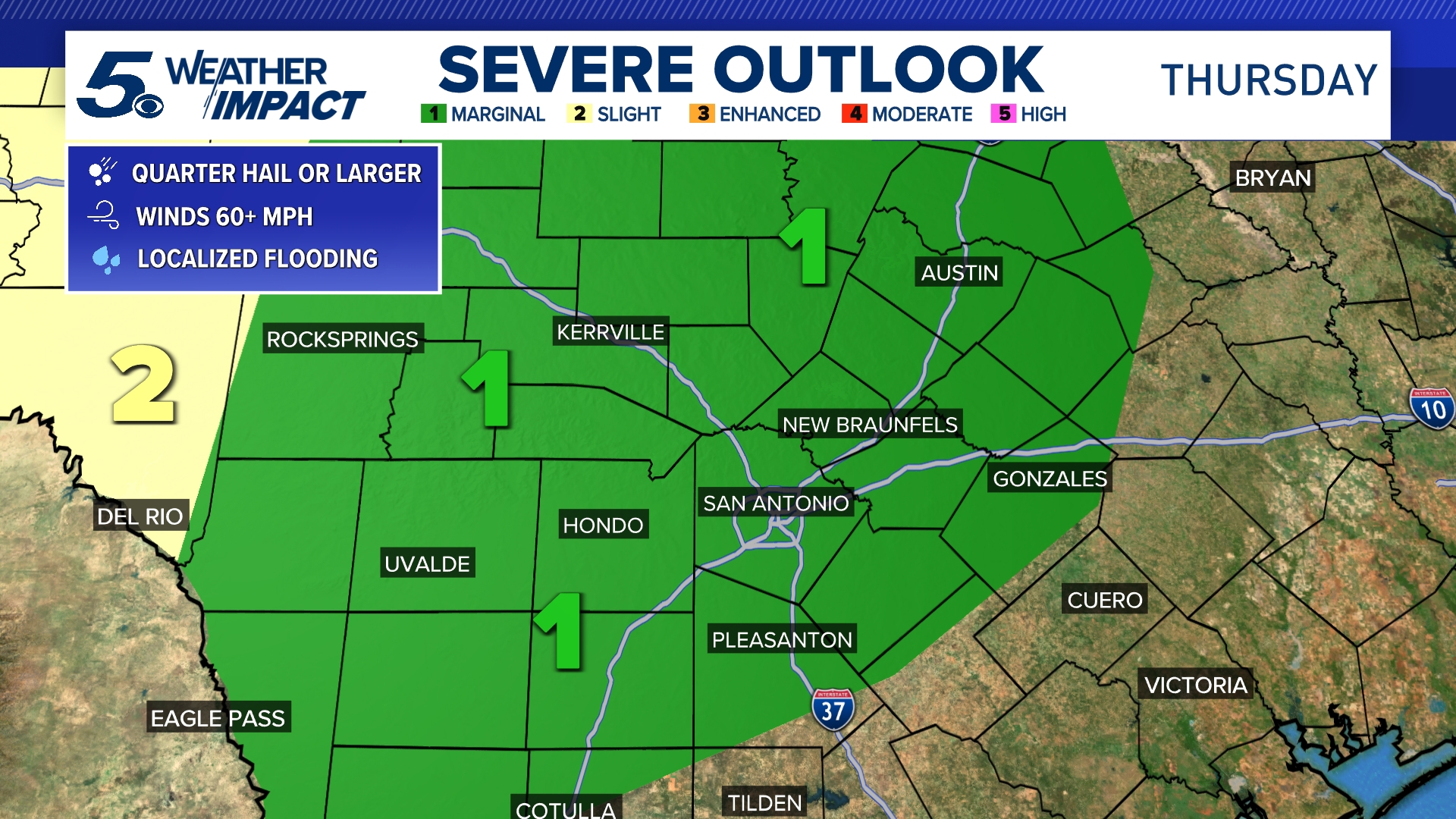 San Antonio Forecast: Chance of storms to end the week | kens5.com