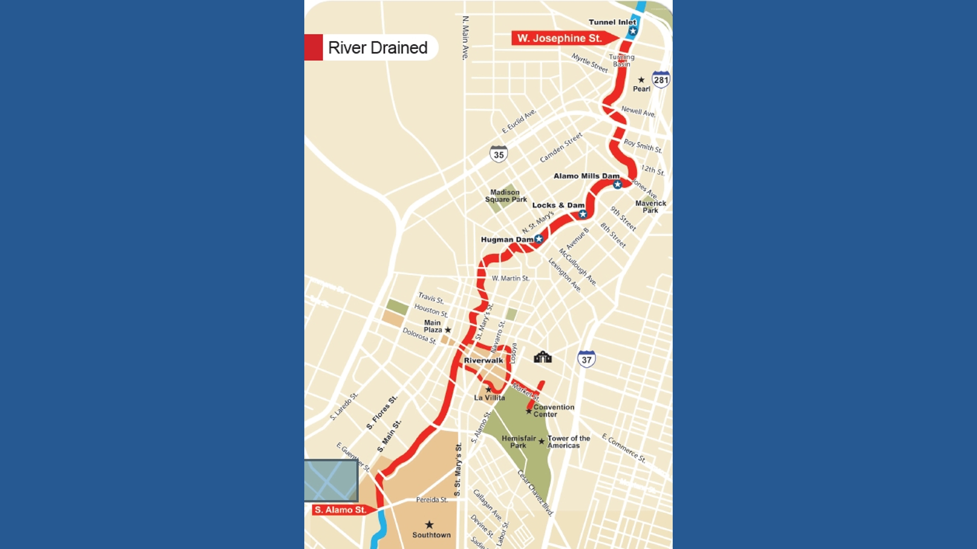 River Walk's main channel and loop to be drained starting Sunday ...