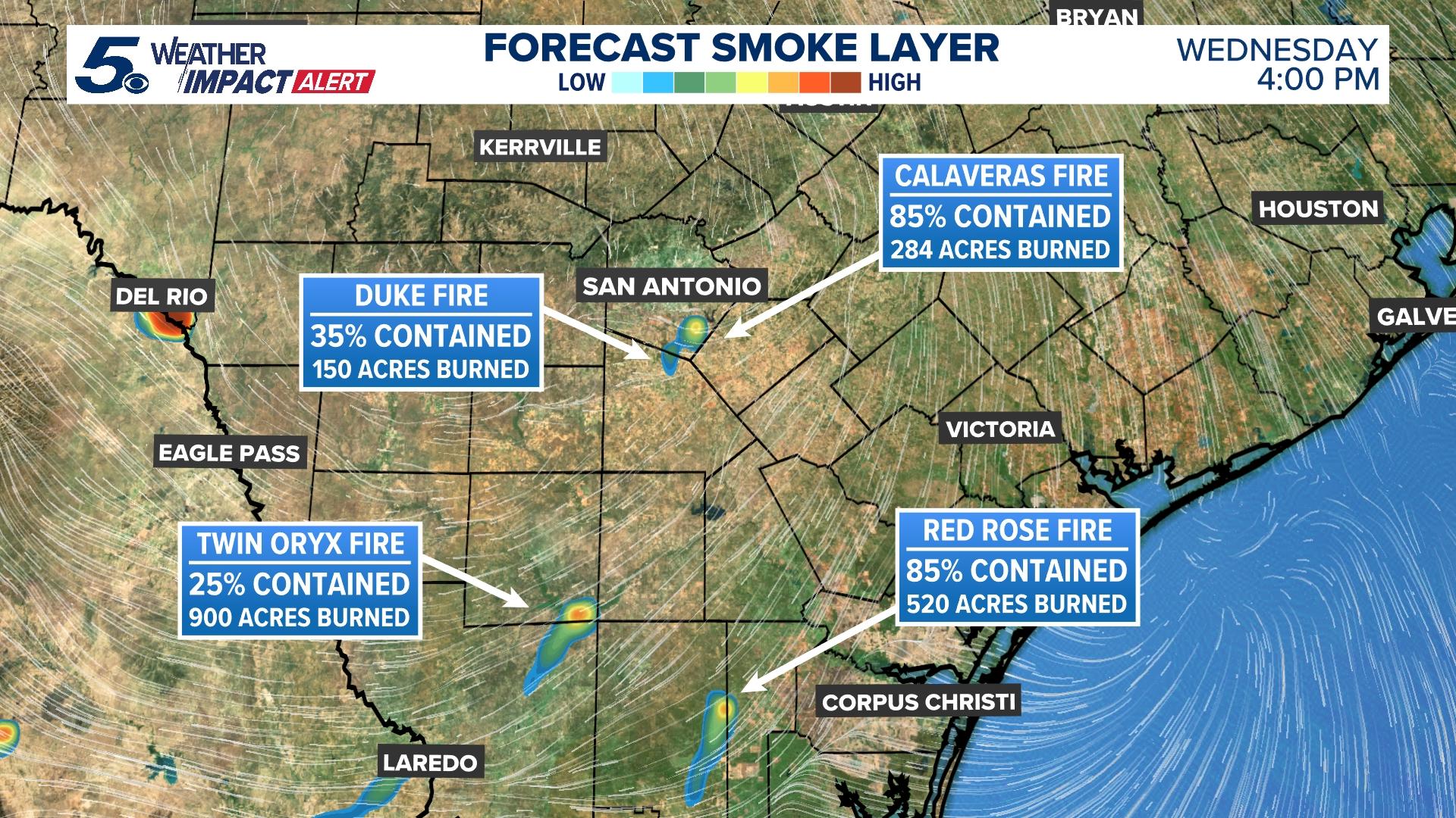 Several wildfires rage across South Texas Wednesday | kens5.com