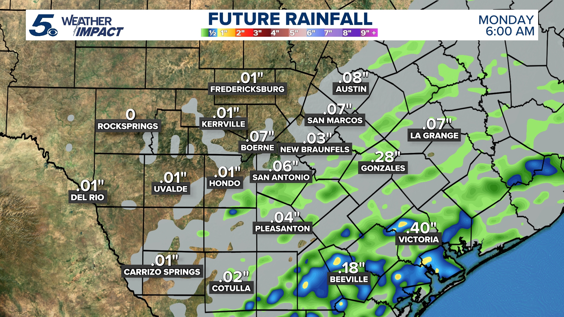 Monday morning cold front ushers in rain, big temperature drop ...