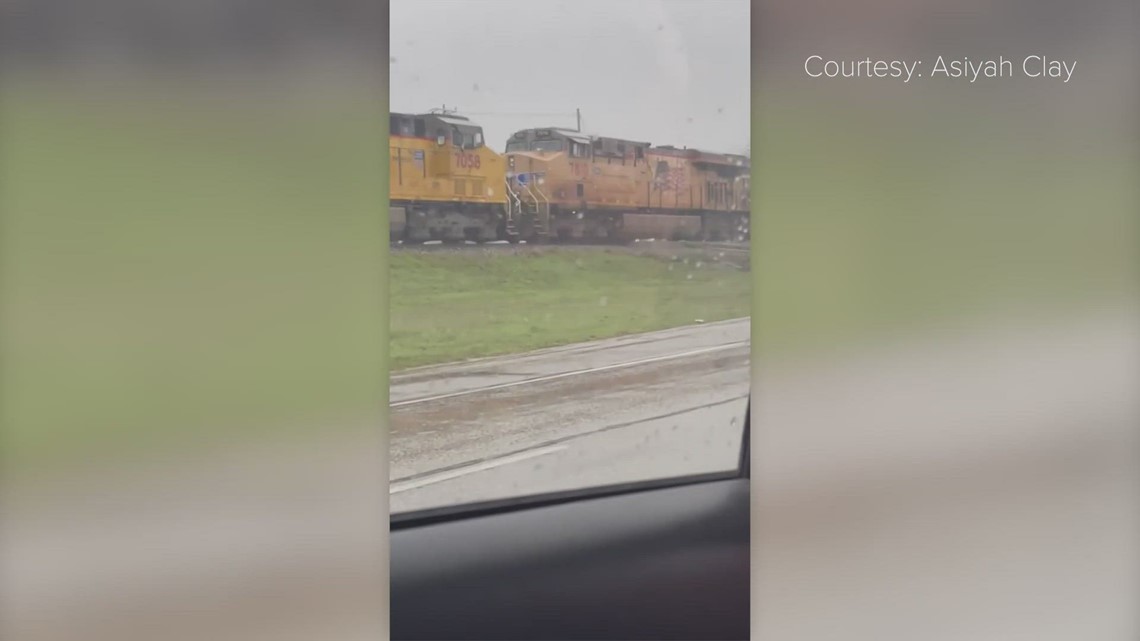 Crash caught on camera: Truck on railroad crushed by train | kens5.com