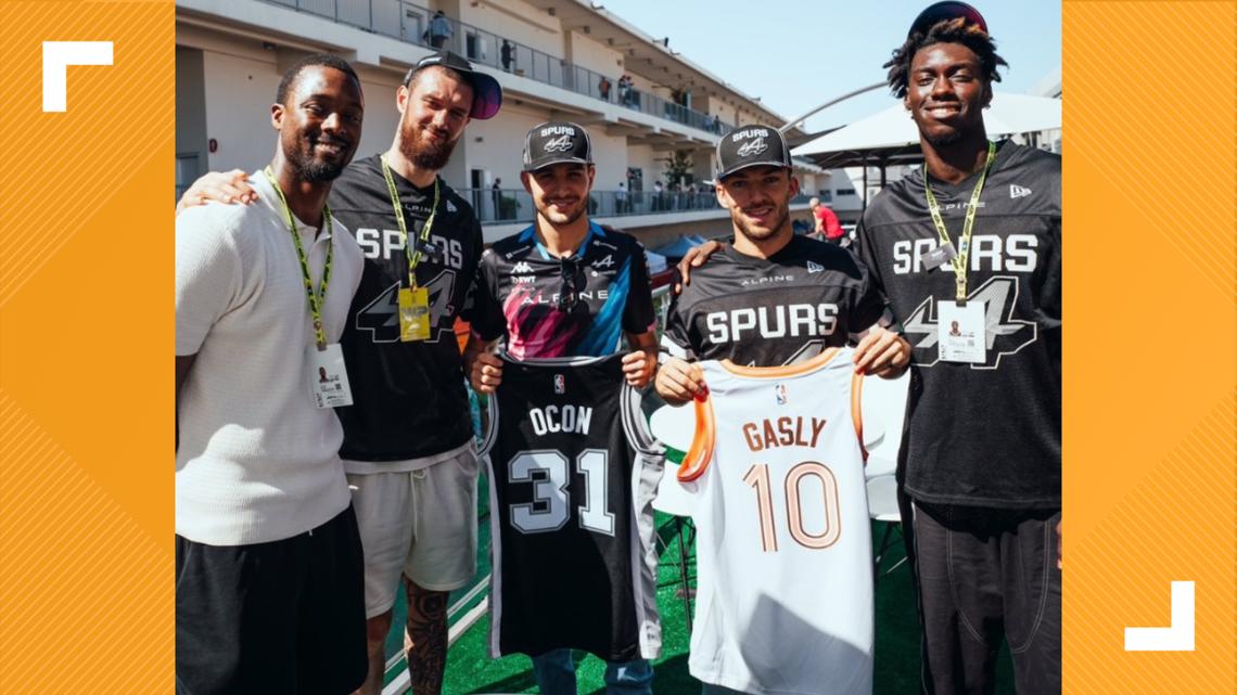 Spurs players join BWT Alpine Formula One Team in Austin | kens5.com
