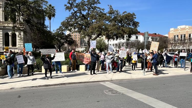 Protest against Trump policies held in Bexar County | kens5.com