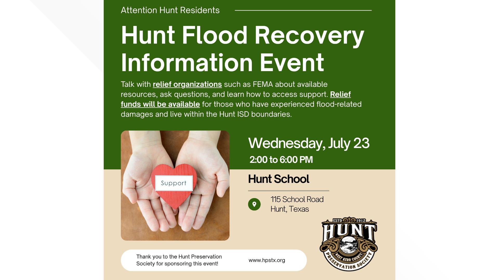 Hunt launches flood recovery fund to aid rebuilding efforts | kens5.com