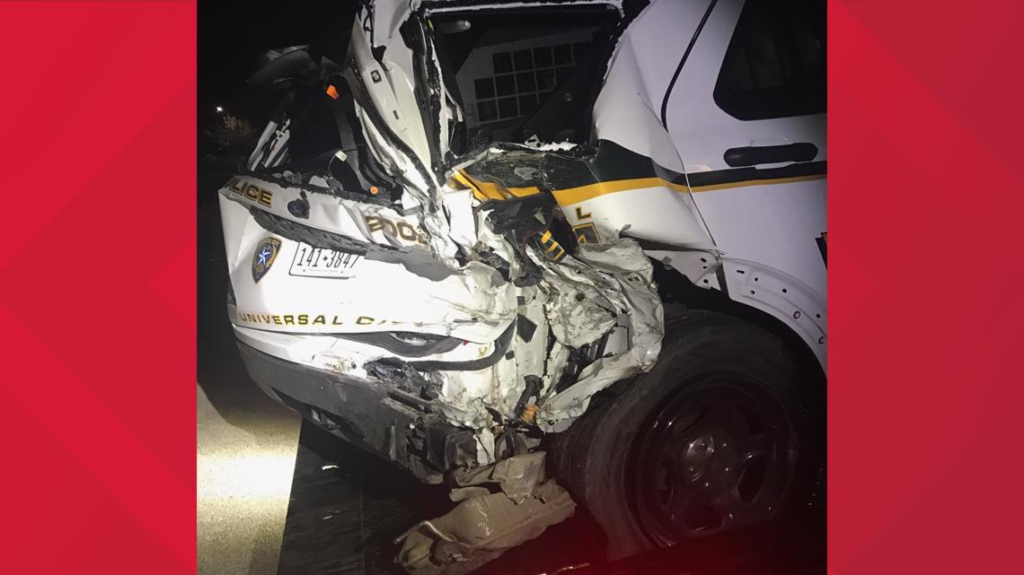 Look: Picture of mangled patrol car shows traffic stop dangers | kens5.com