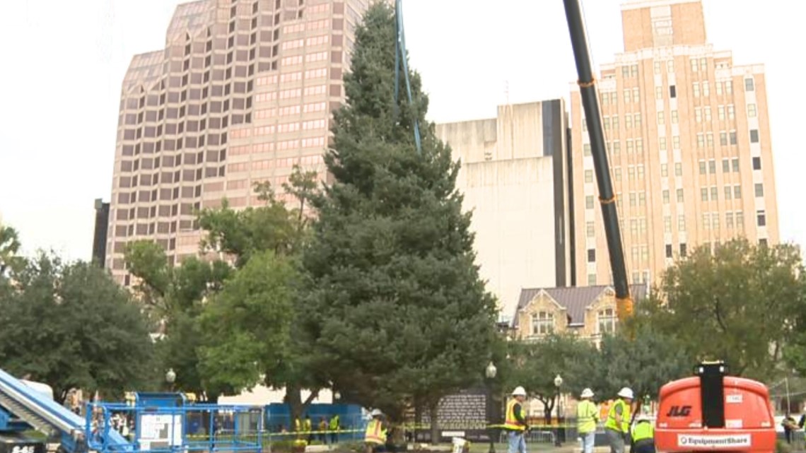HEB christmas tree installed in downtown San Antonio | kens5.com