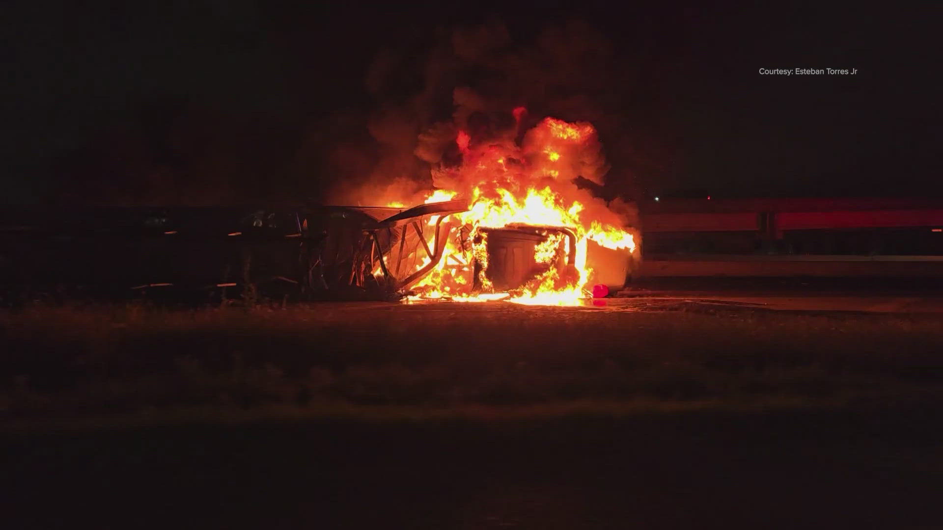 Truck driver dies in fiery crash on Northeast Loop 410 | kens5.com