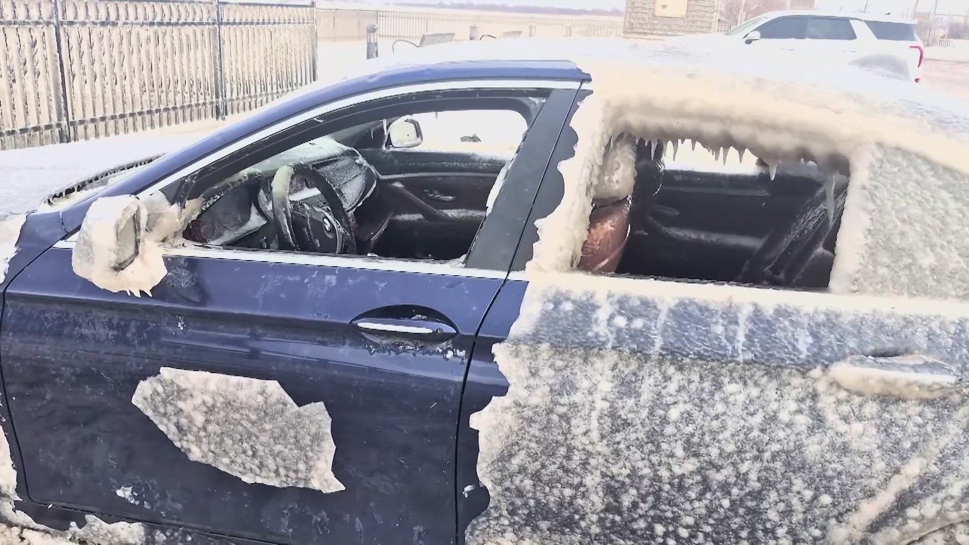 Stolen car found in New York frozen from the inside out! | kens5.com