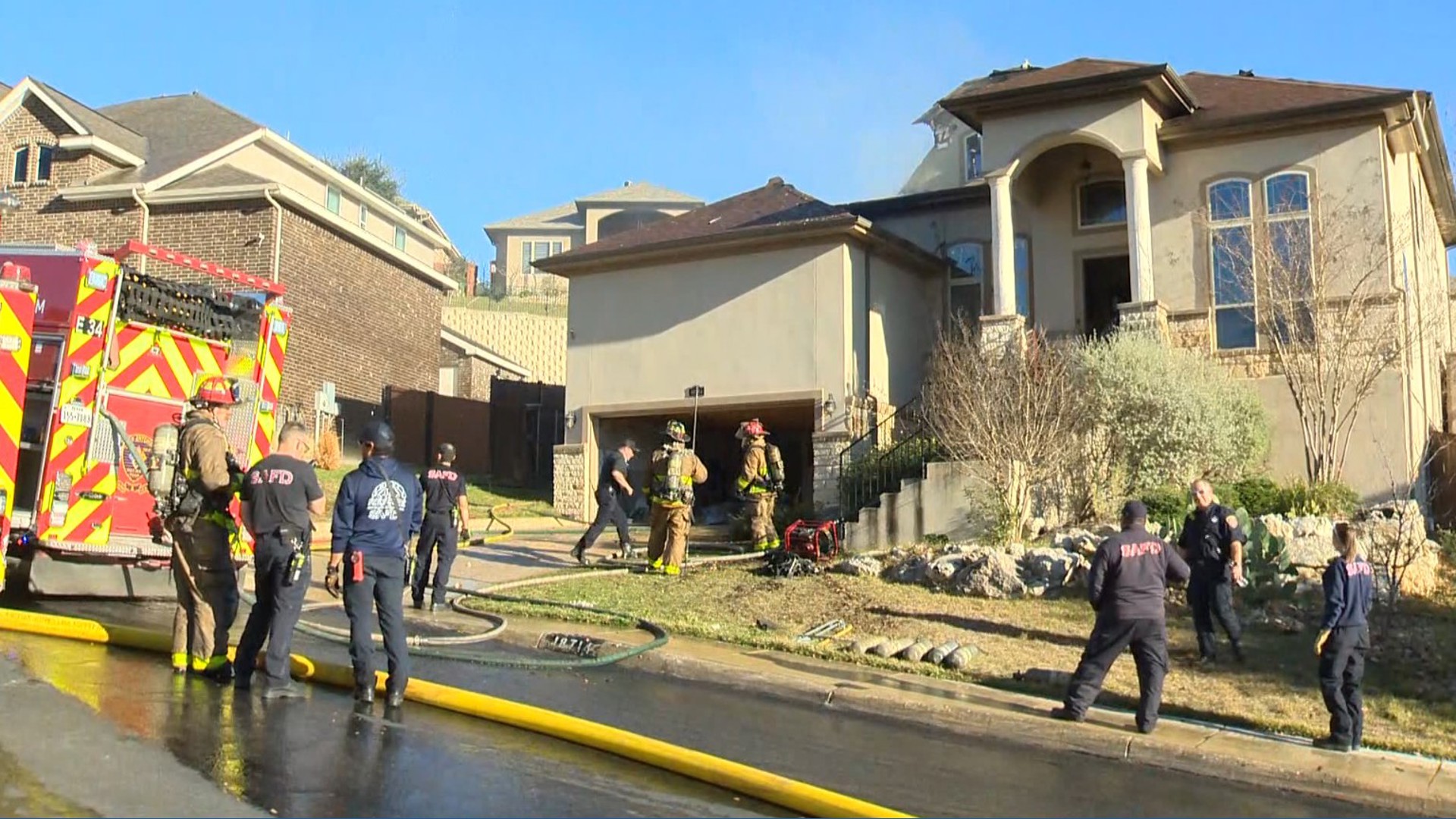 Crews control 'very active' house fire in northwest San Antonio | kens5.com