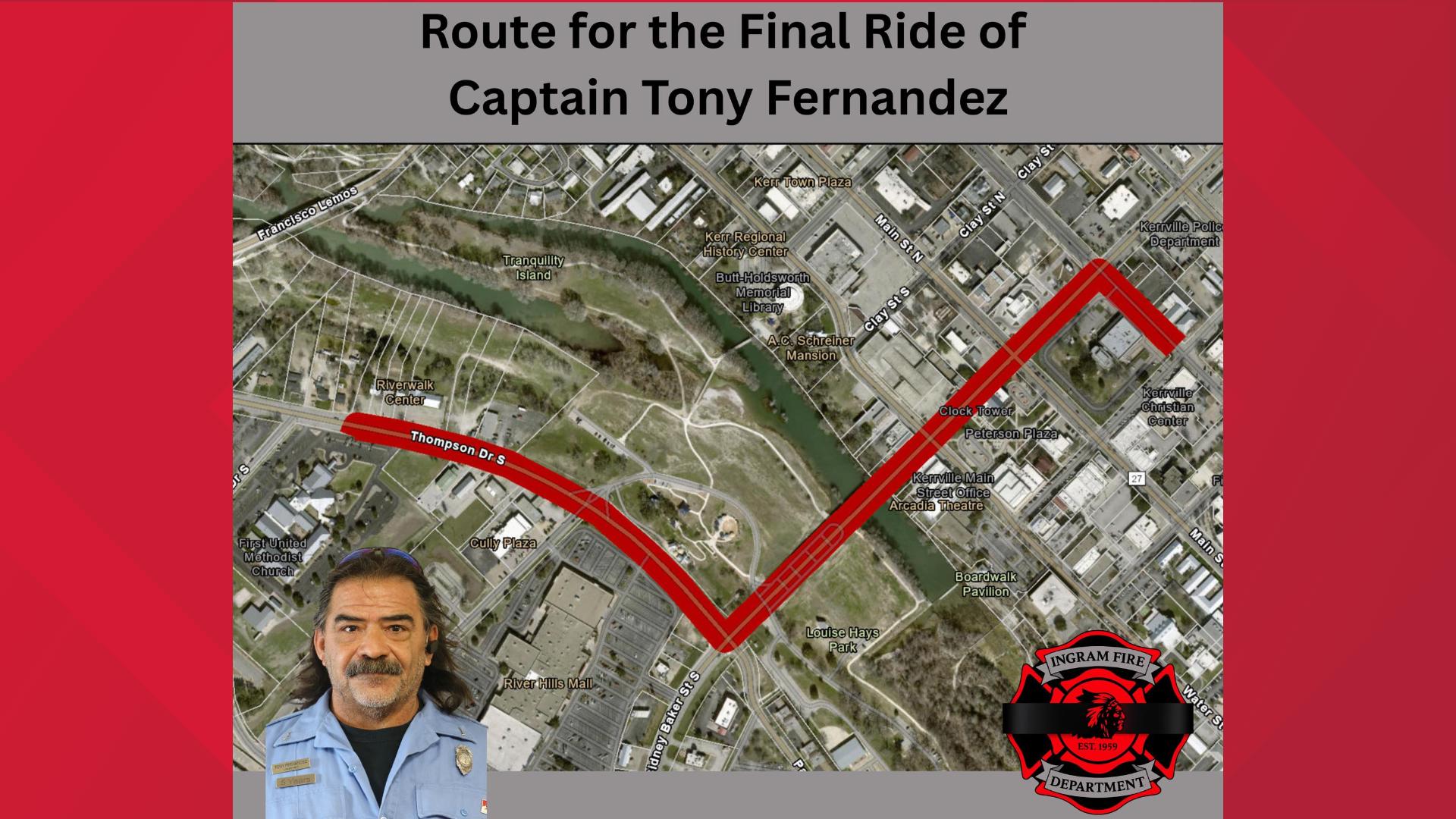 Ingram mourns Captain Fernandez with procession | kens5.com