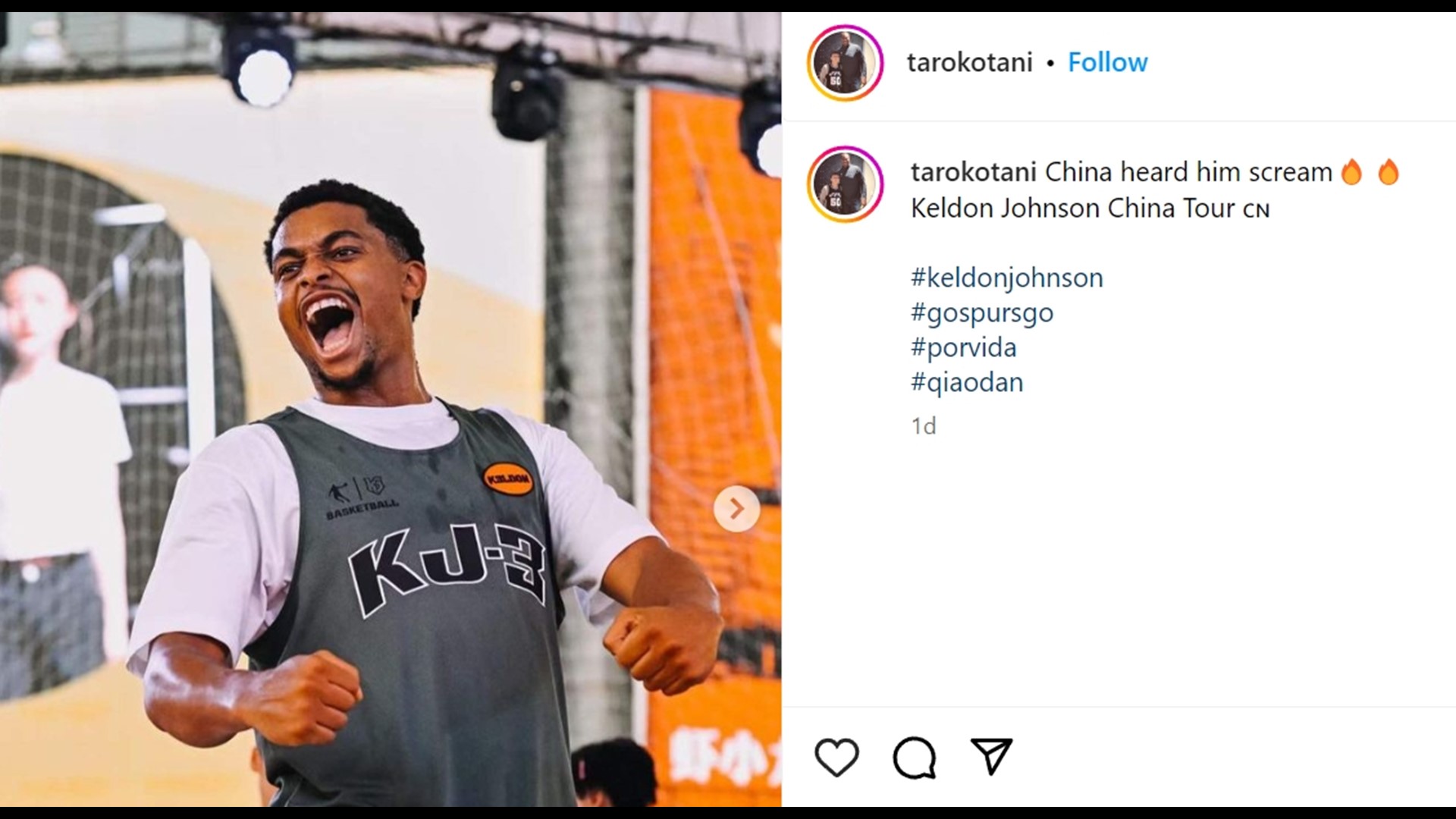 Spurs' Keldon Johnson posterizes player, shows off his three | kens5.com