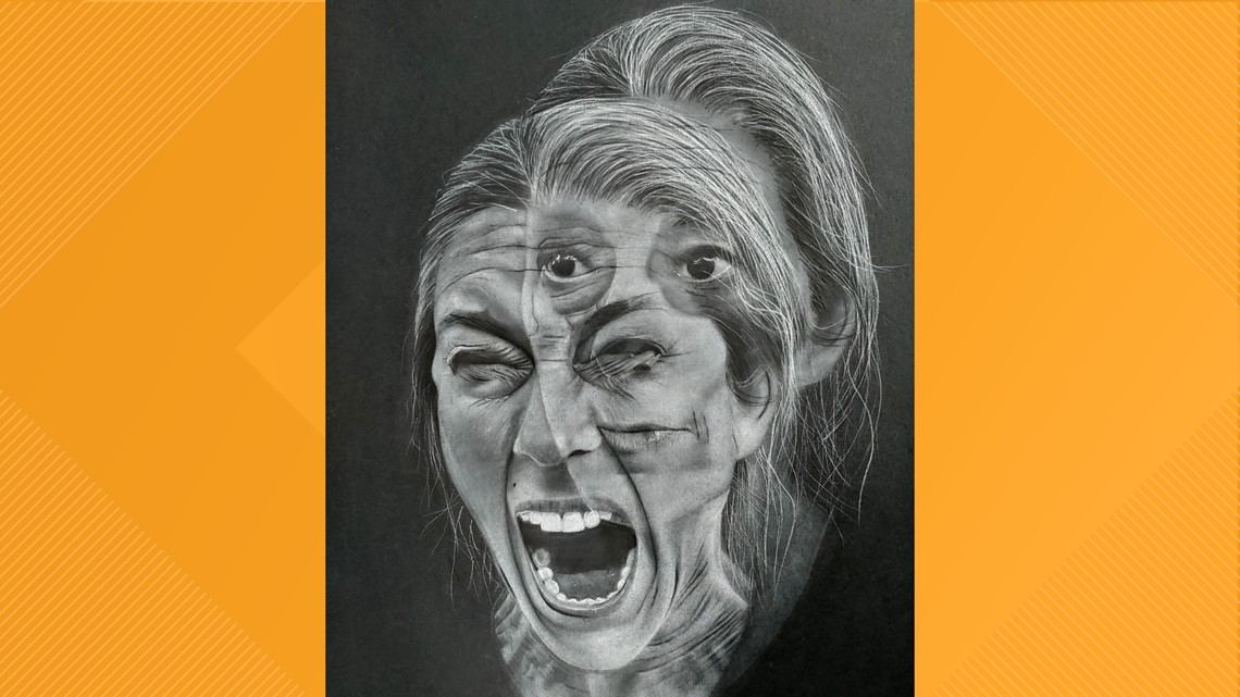 Teen's nationally recognized artwork depicts a panic attack | kens5.com