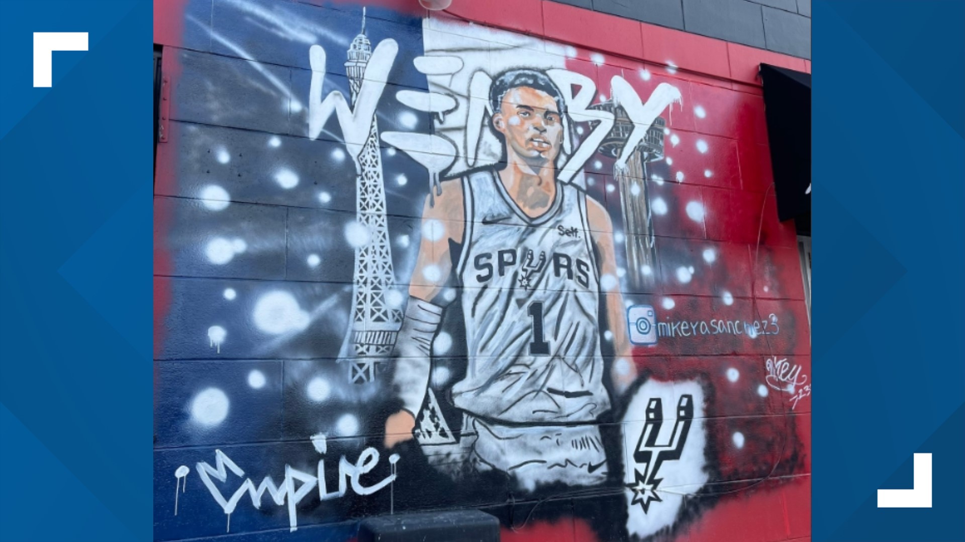 LOOK: New Victor Wembanyama mural in downtown San Antonio | kens5.com