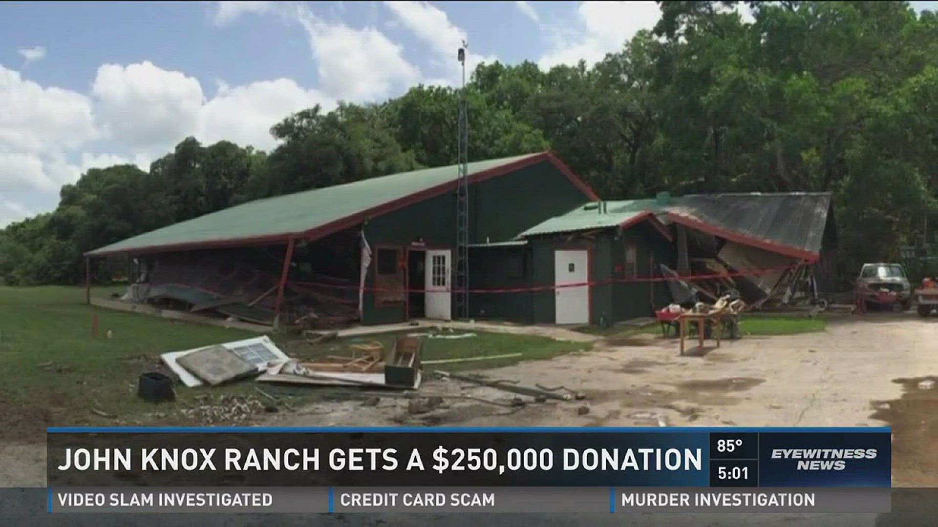 Flood ravaged John Knox Ranch gets a huge donation | kens5.com