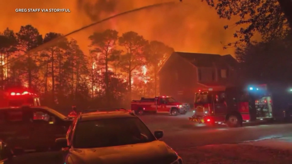 Firefighters working to contain wildfires in the Carolinas | kens5.com
