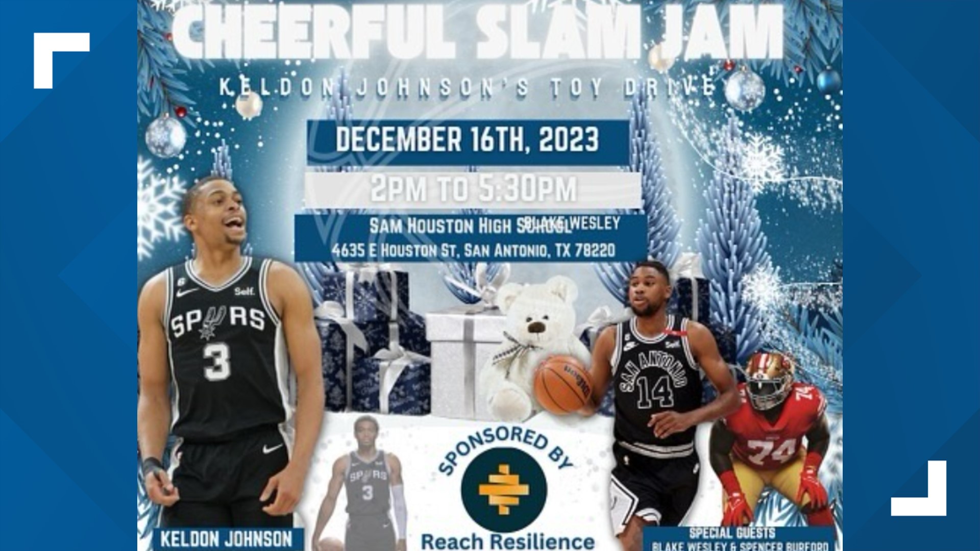 Cheerful Slam Jam Spurs' Keldon Johnson set to host Christmas | kens5.com