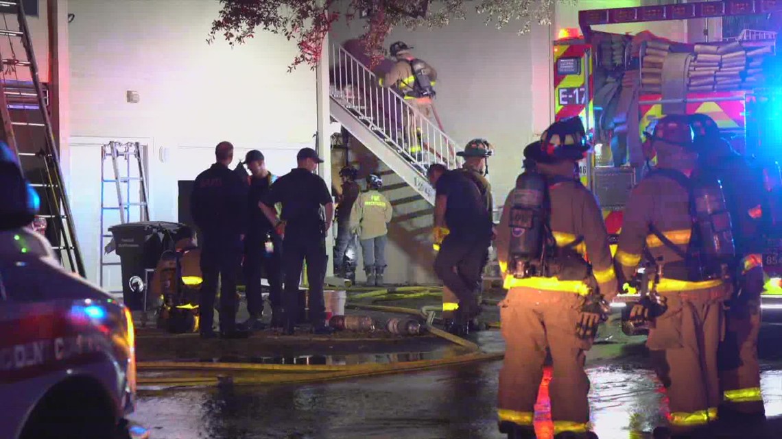 Fire damages condos, two families displaced | kens5.com