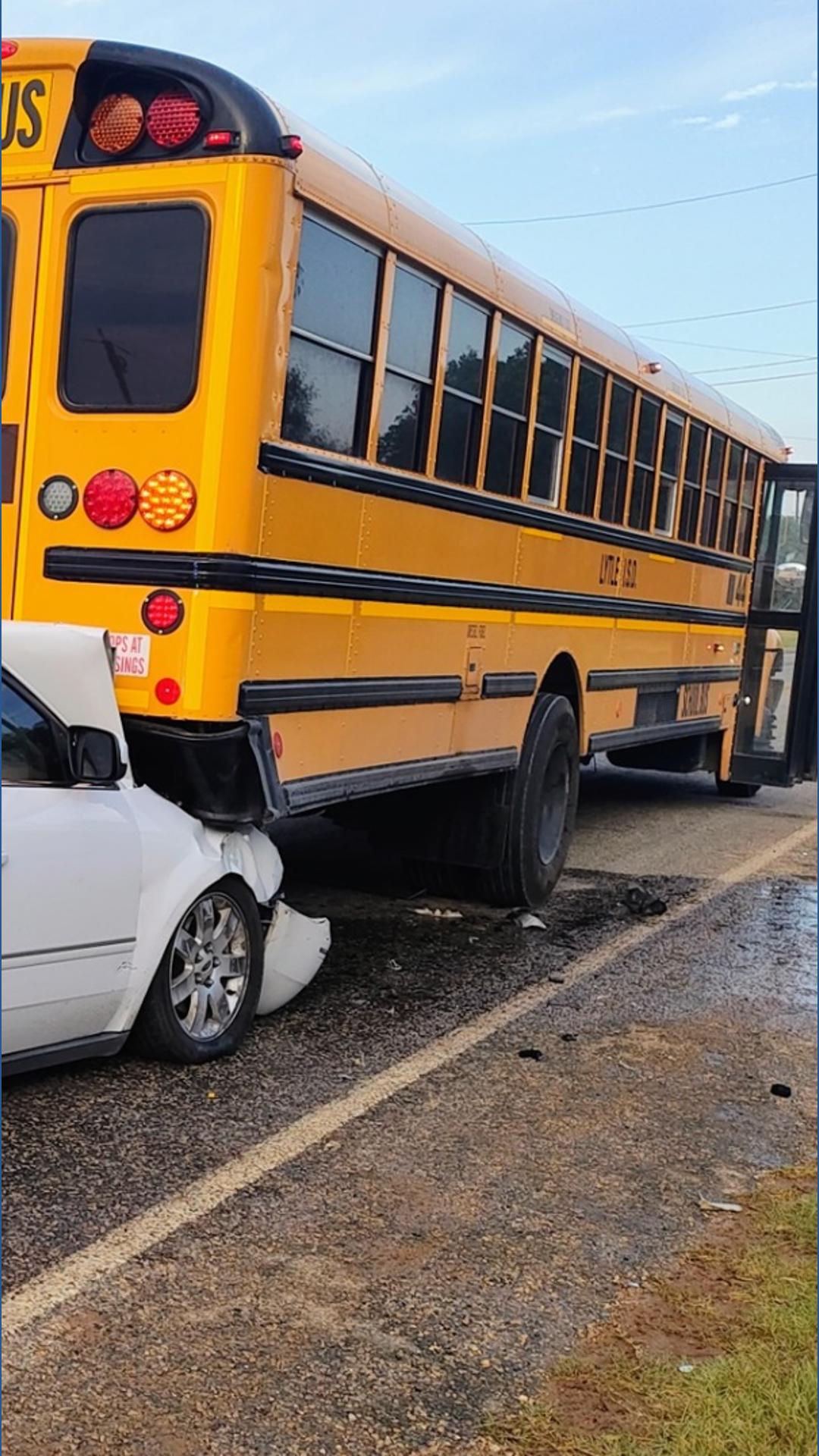 Deputies clear accident as school bus rear-ended during loading | kens5.com