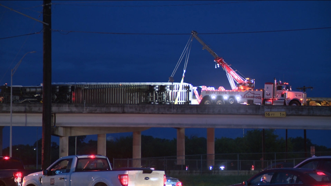Overturned 18-wheeler on Highway 151 causes several hours of traffic ...