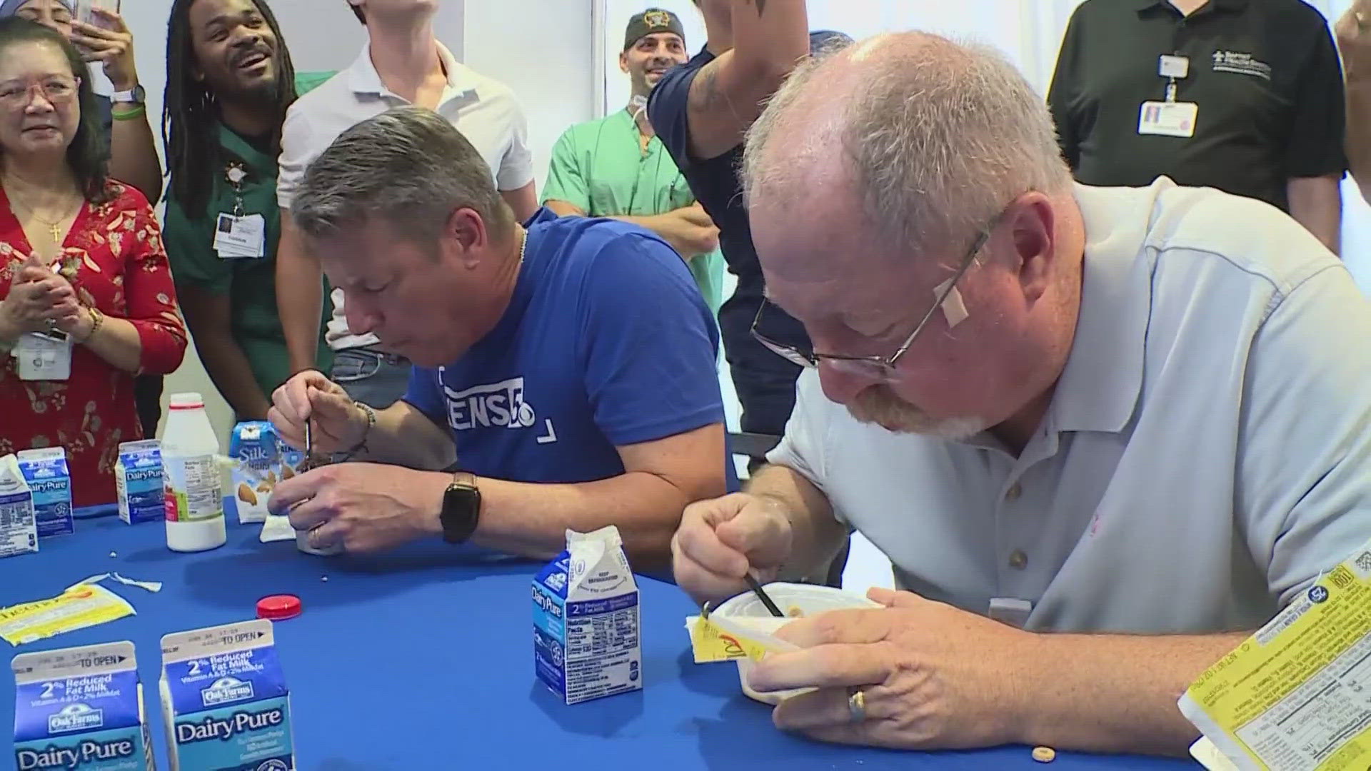 Two members of KENS family compete in cereal eating contest for good ...