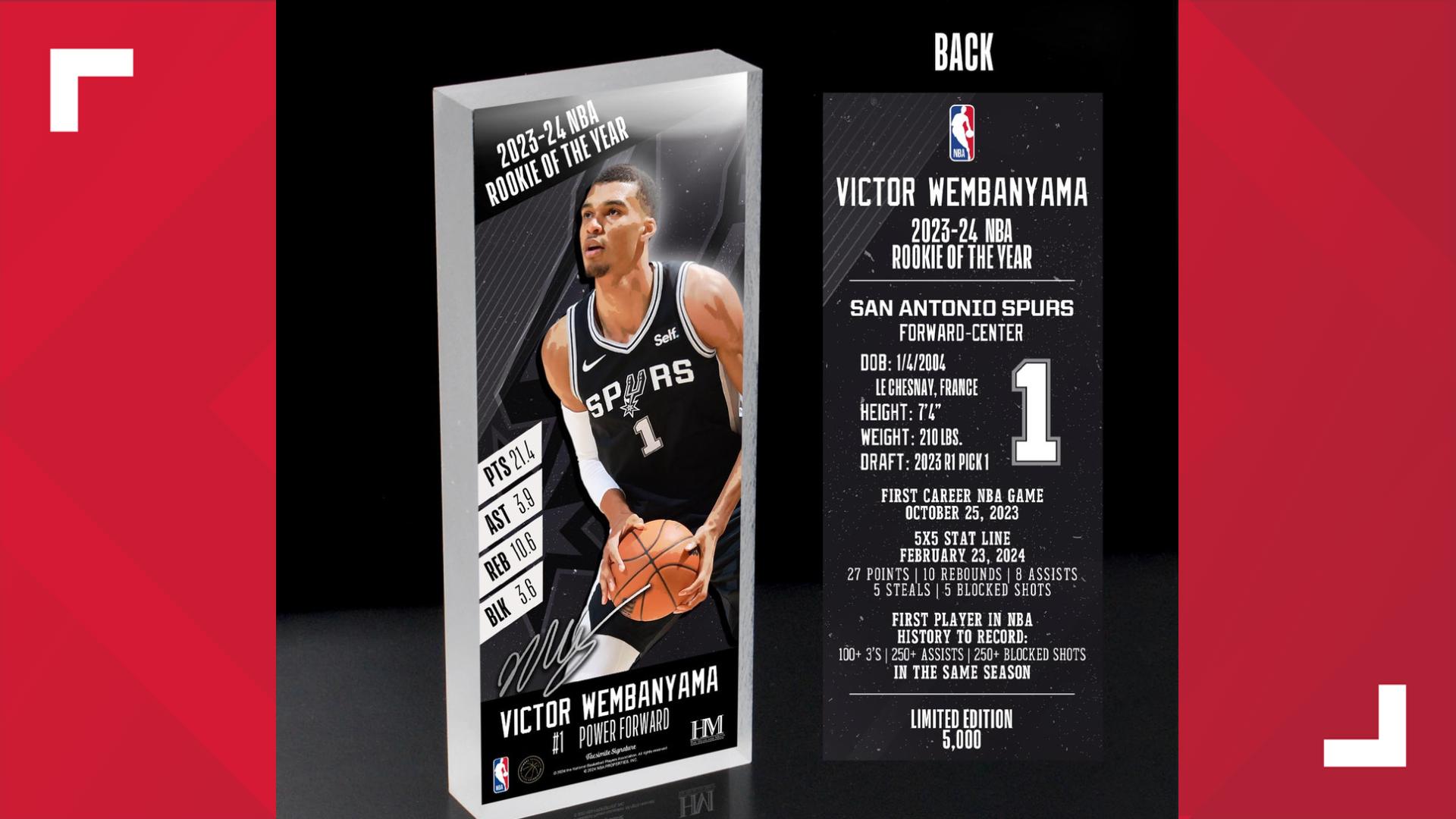 Spurs merch released for Wembanyama's Rookie of the Year award | kens5.com