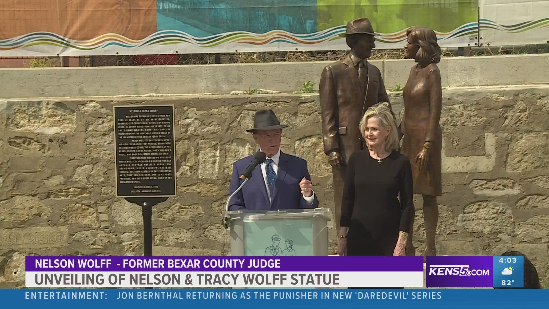 'It's pretty darn cool' | Nelson and Tracy Wolff statue unveiled ...