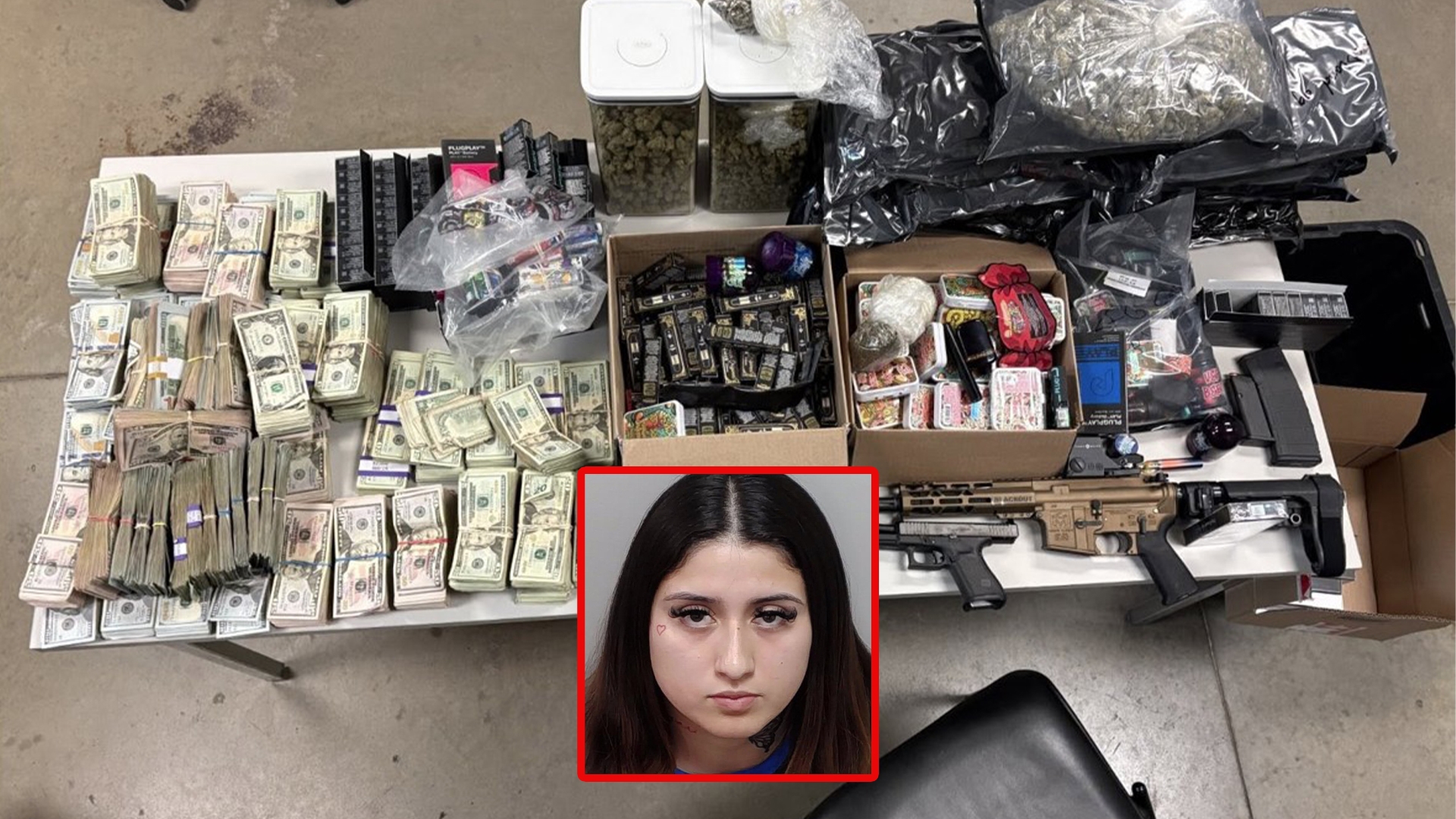 Woman arrested after drug bust reveals nearly $500K in cash, pounds of ...