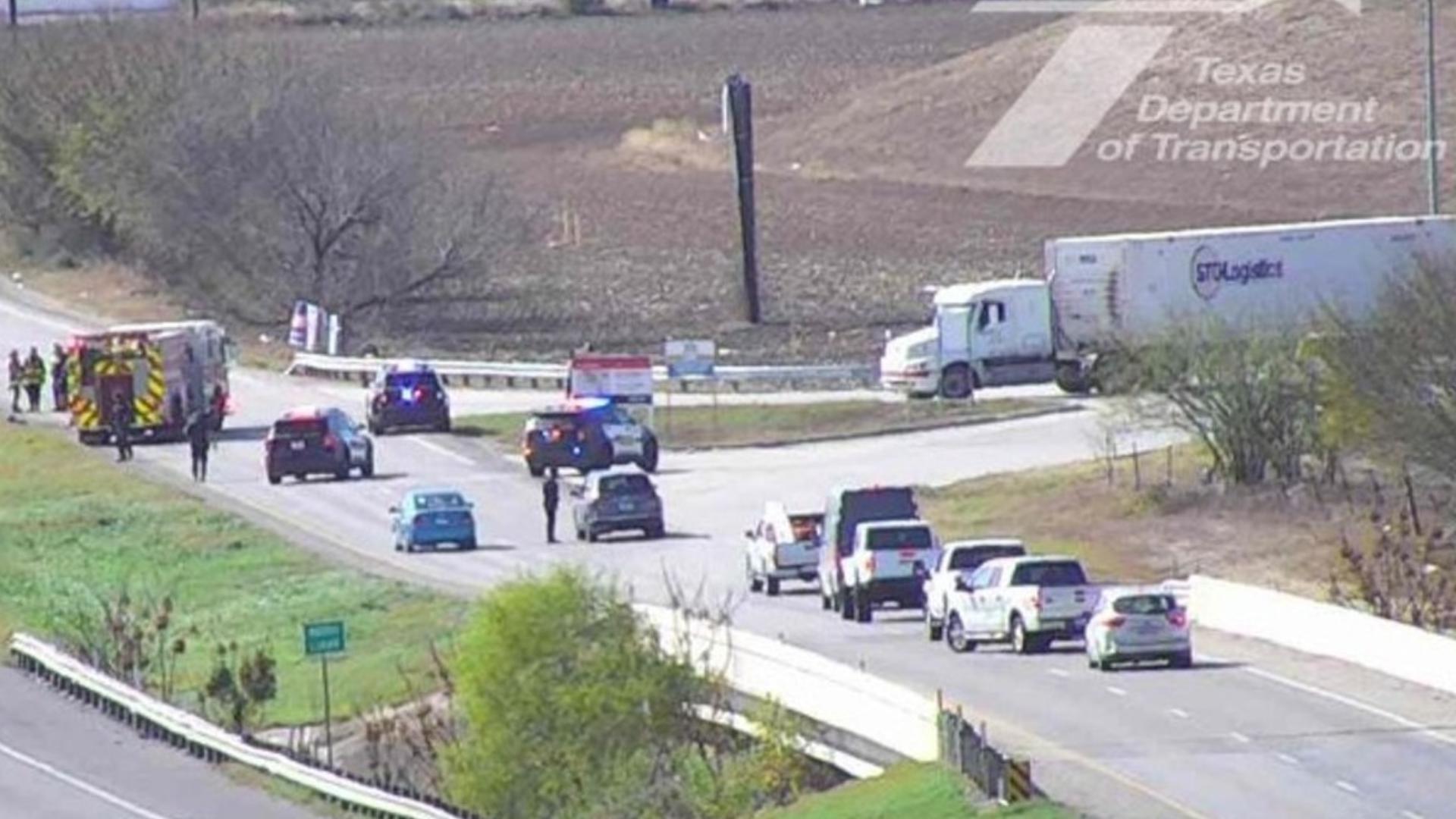 Woman found dead along I-35 access road; police investigating | kens5.com