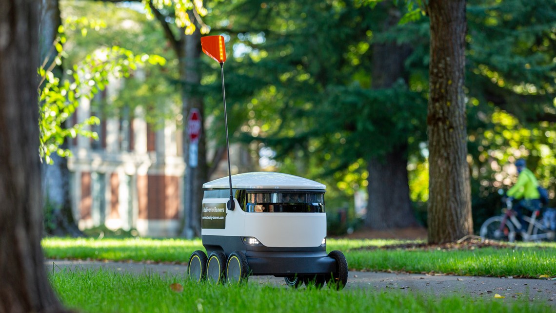 Oregon State University reports food delivery robots bomb threat ...