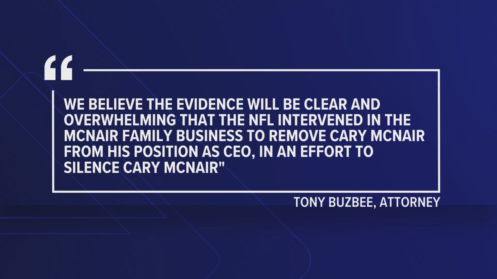 Tony Buzbee files $100M lawsuit against NFL on behalf of Cary McNair Jr ...