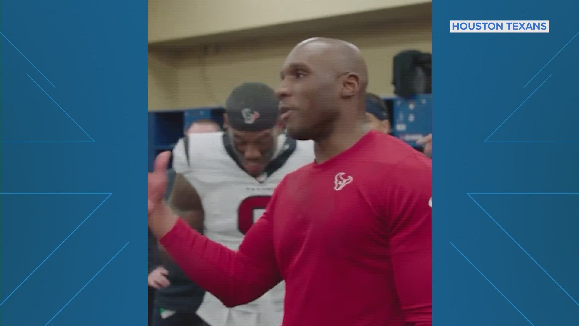 Houston Texans playoff win locker room celebration | kens5.com