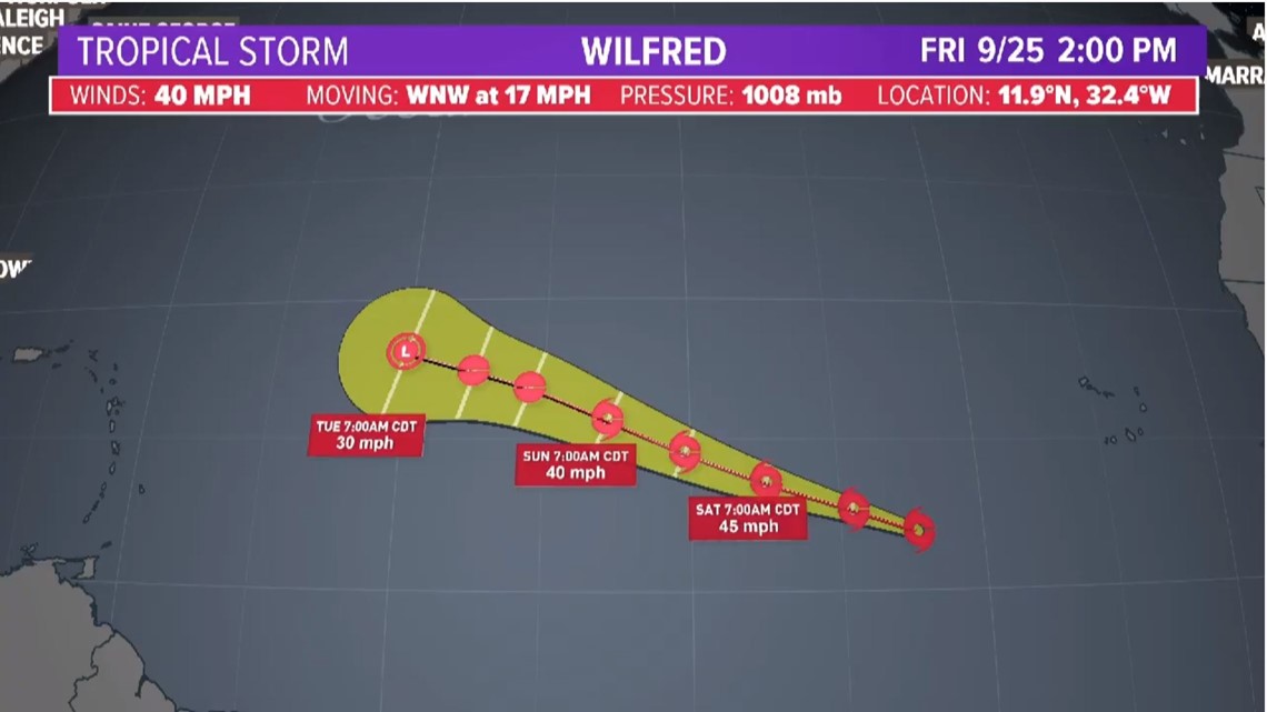 Tropical Storm Wilfred forms, last Atlantic hurricane season name ...