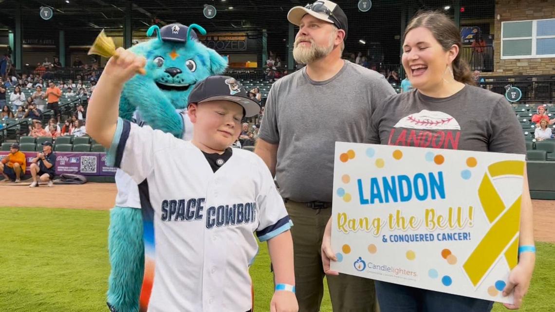 Landon, 10, celebrates post-cancer recovery at Space Cowboys | kens5.com