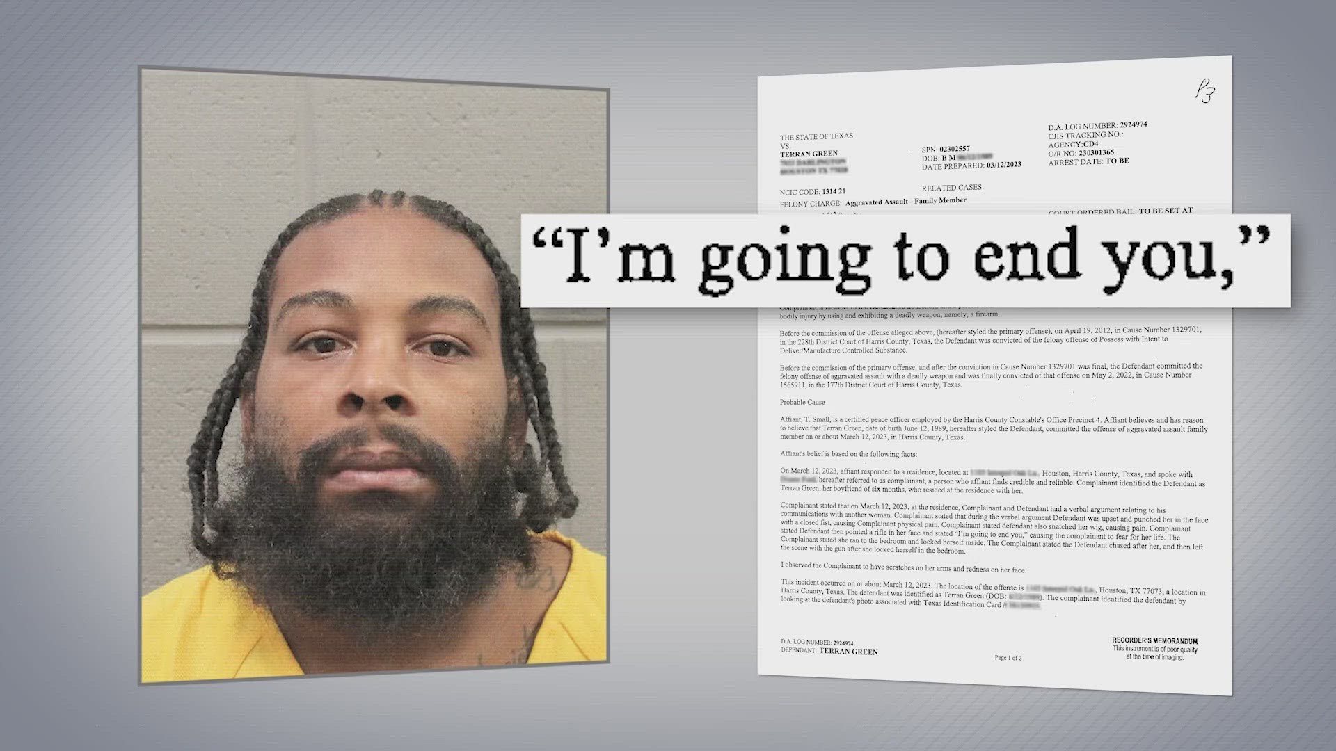 Prosecutors want no bond for Terran Green | Houston news, crime | kens5.com