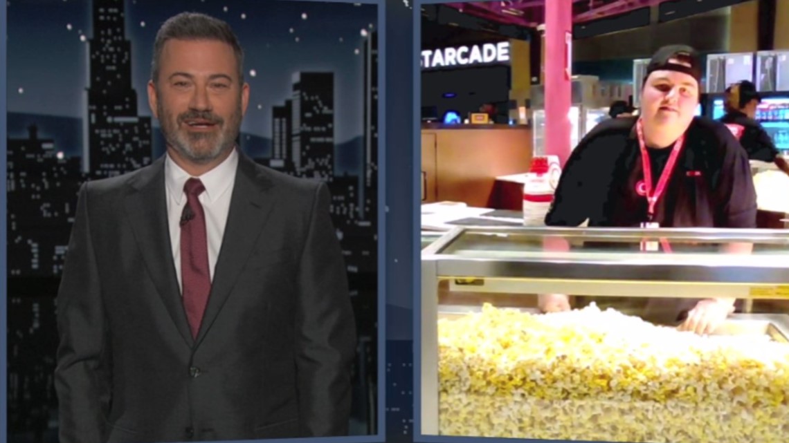 Popcorn Guy interviewed on Jimmy Kimmel Live | kens5.com